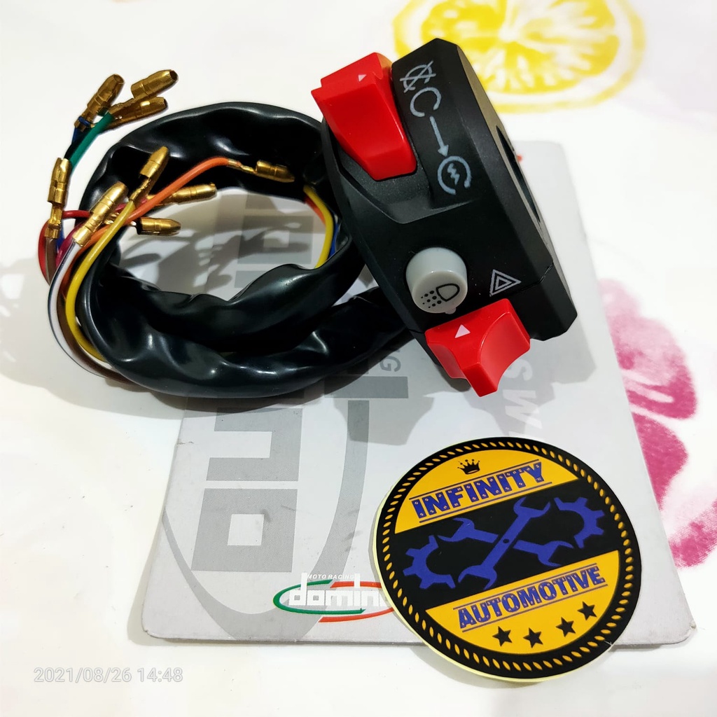 Domino 067 Starter Switch Right Hazard On/Off Universal Beat Mio Vario ...