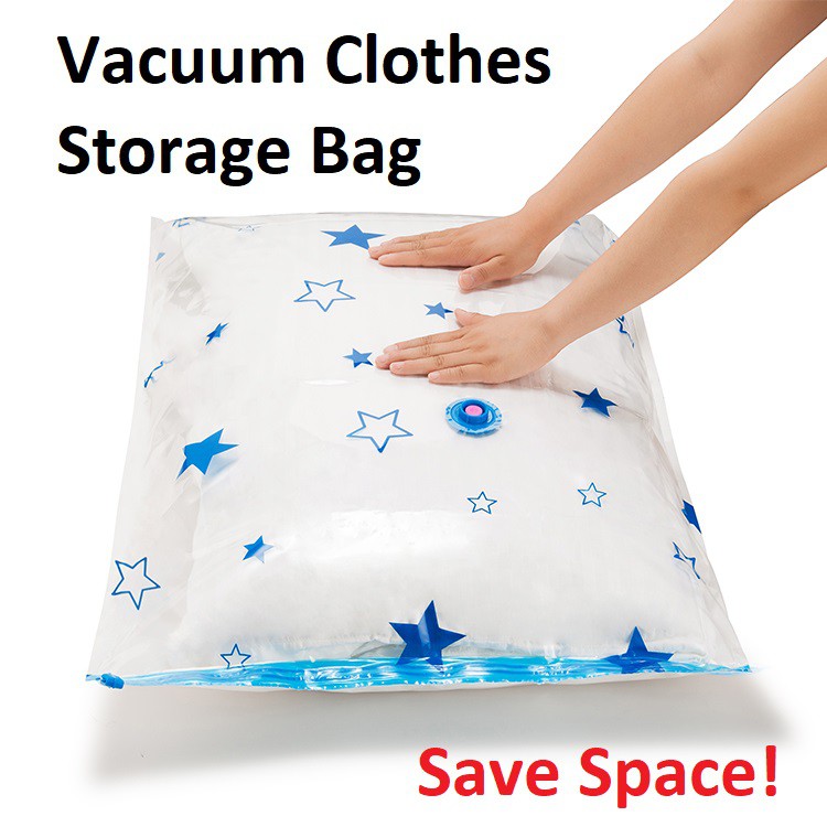 Clothes Vacuum Storage Travel Plastic Bag Seal Air Compression Bags 5 ...
