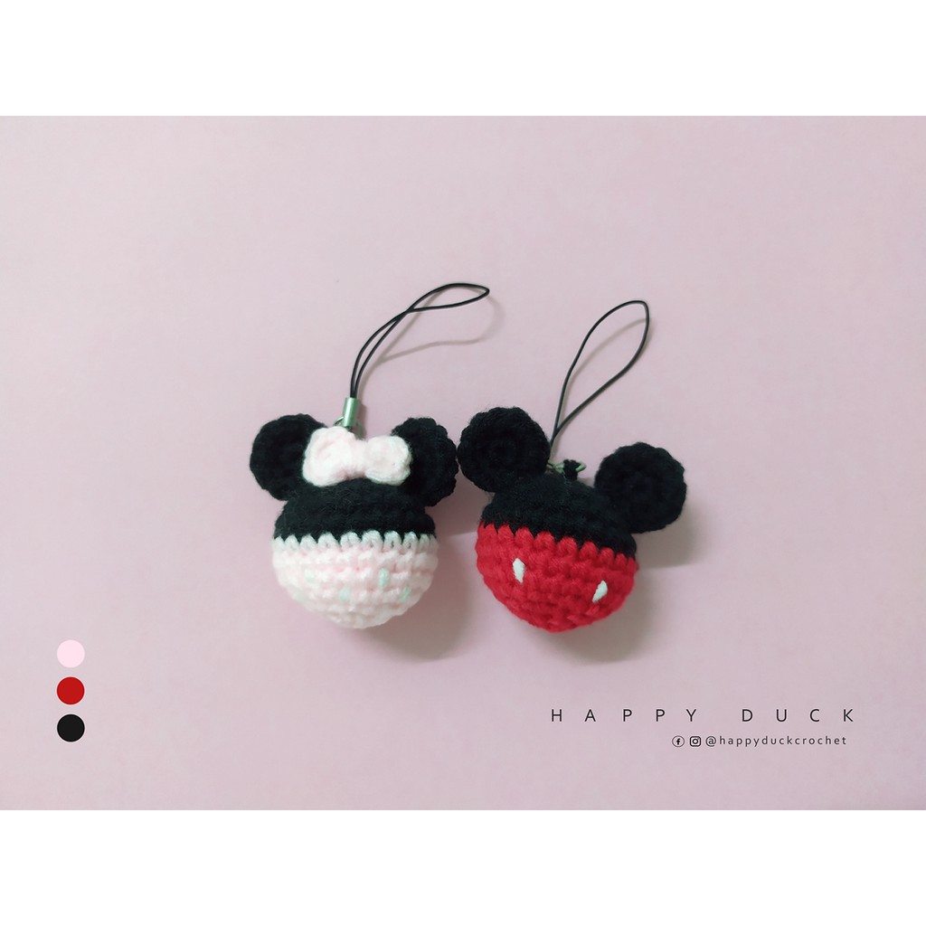 Mickey Mouse & Minnie Mouse Key Chain [1] 米奇老鼠&米妮老鼠钥匙圈 | 100% handmade ...