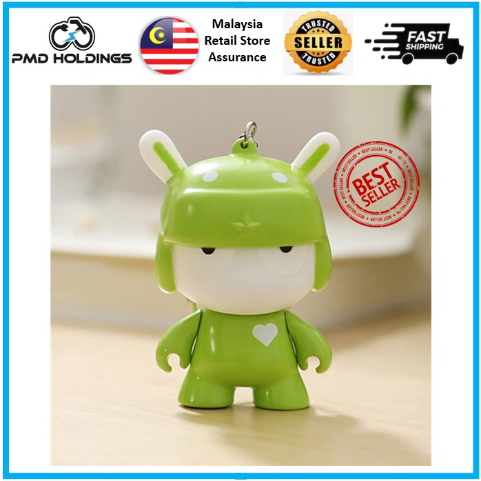 Adorable Cute Xiaomi MiTu Rabbit Key Chain 3.5cm Green+White | Shopee ...