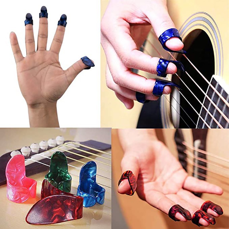 Acouway Thumb Finger Guitar Pick Acoustic Electric Celluloid Mediator ...