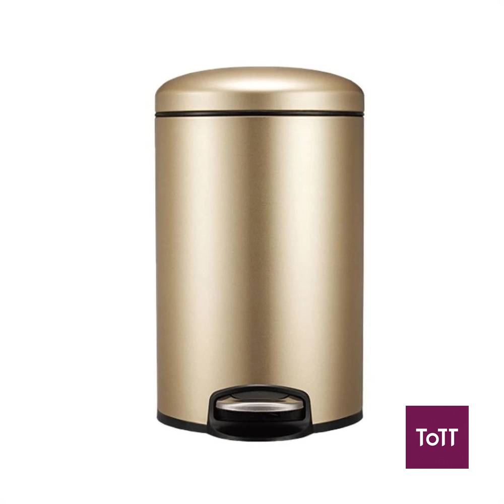 Eko Maggey Stainless Steel Round Step Bin With Soft Closing Lid 12L ...