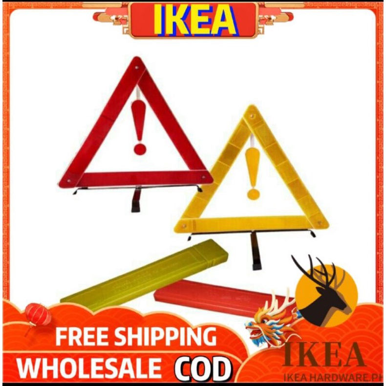 Red/Yellow Car Early Warning Device Triangle Sign For Road Vehicles ...