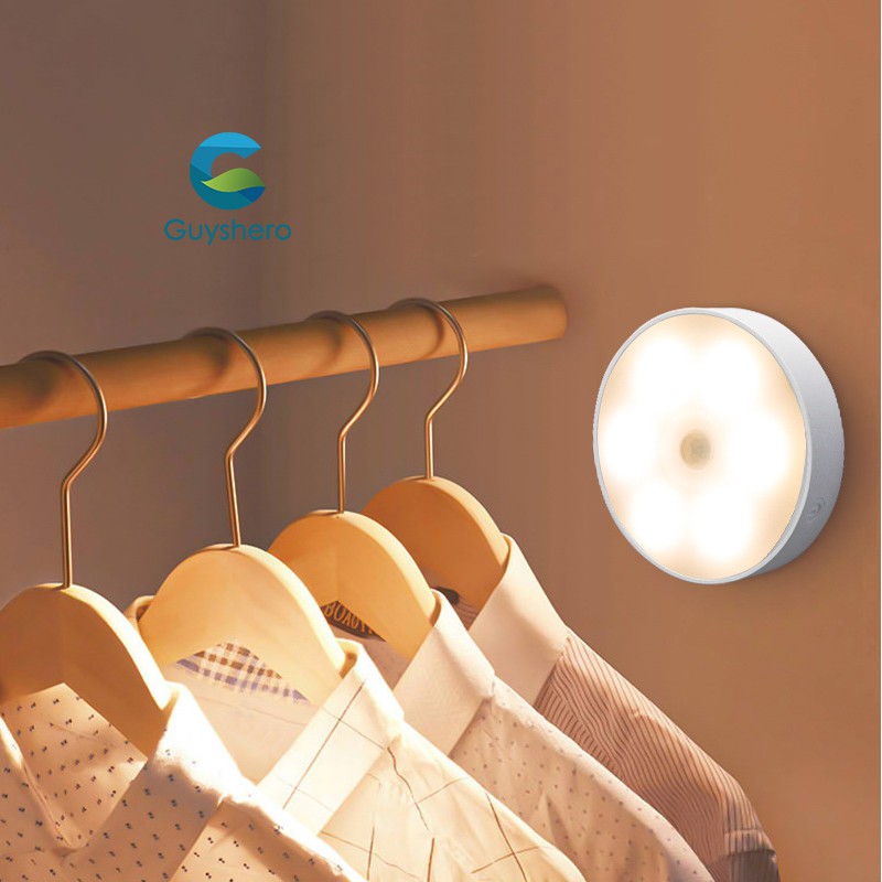 Sensor Night Light USB Rechargeable Wireless Body Induction Lamp Motion ...