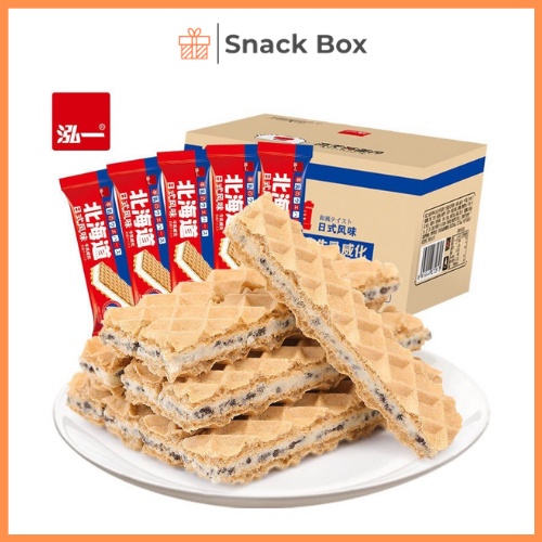 Crispy Delicious Hokkaido Milk Cake Sandwich Wafer Individually Small Package Straw Sandwich ...