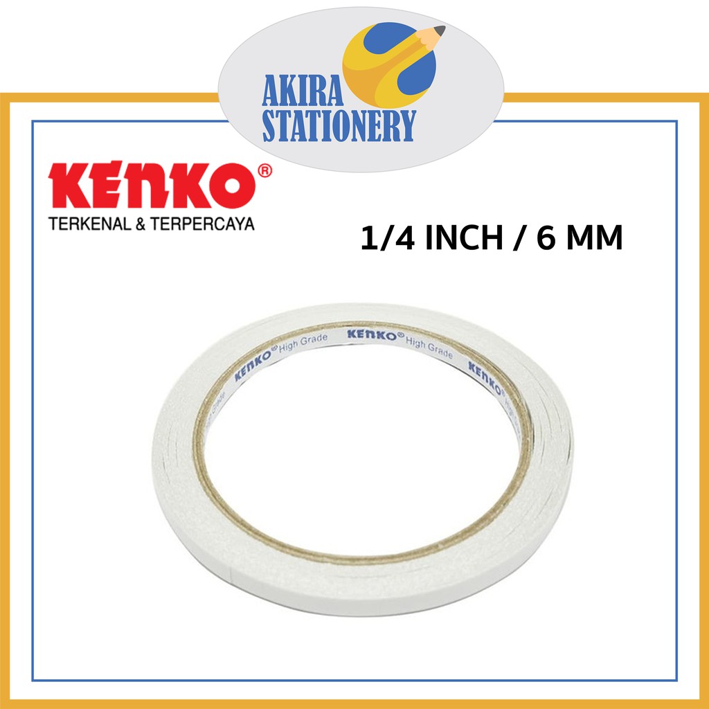 Kenko Double Tape 6 mm / Double Tip 2 sides 1/4 Inch x 15 yards ...