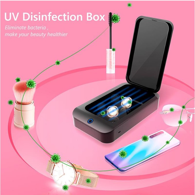 UV Phone Sterilizer Box Jewellery Phone Cleaner Sanitizer Disinfection ...