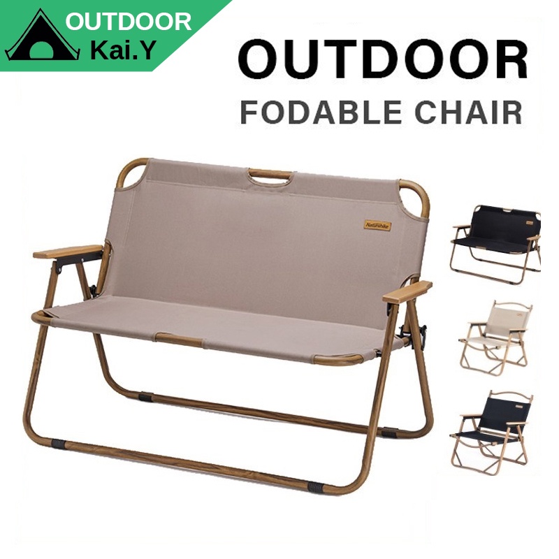 Foldable Double Chair With Back Aluminum Alloy Camping Chair Portable ...