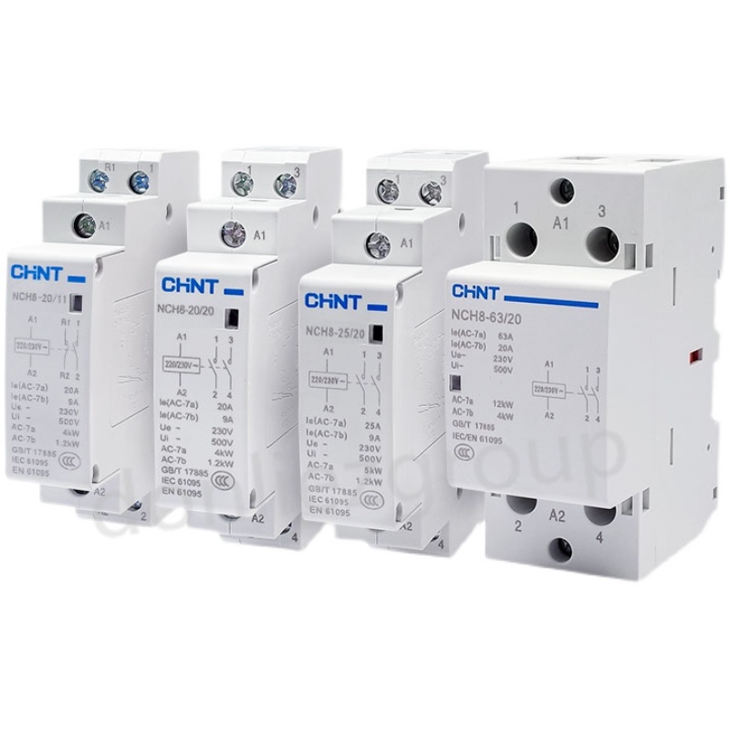 CHINT Household Small Single-phase AC contactor NCH8-20/20 20A 25A 220V ...