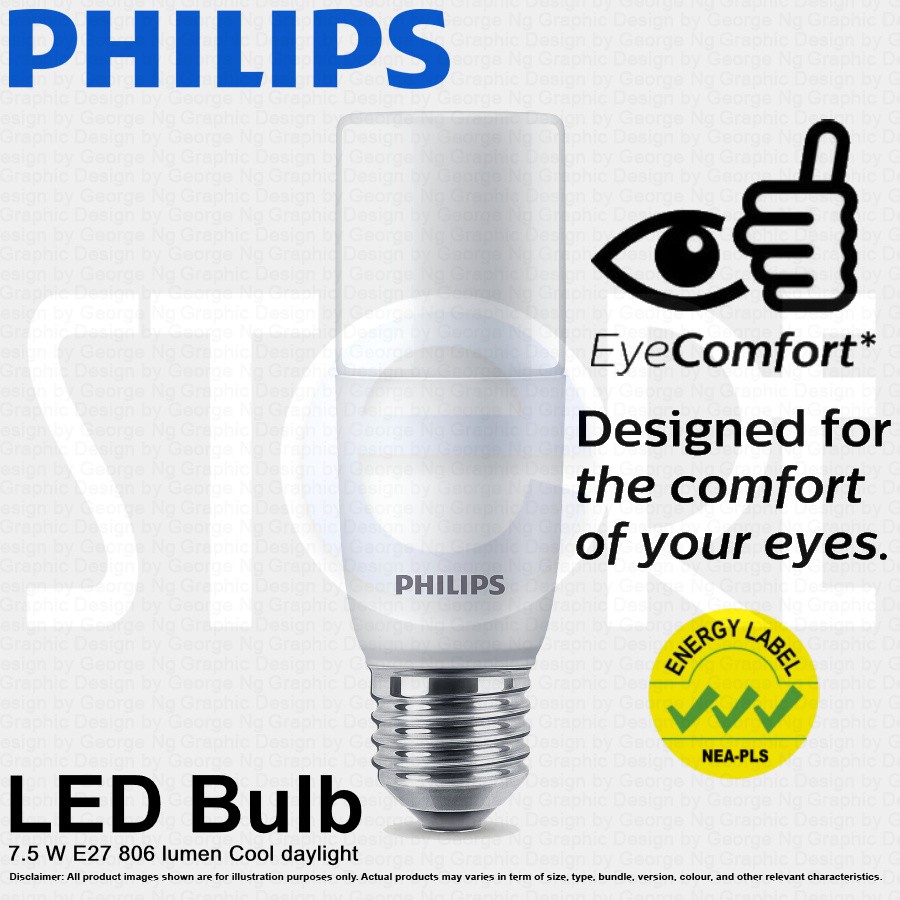 Philips LED DLStick E27 Cap 5.5W/7.5W/9.5W (Cool Daylight/Warm White ...
