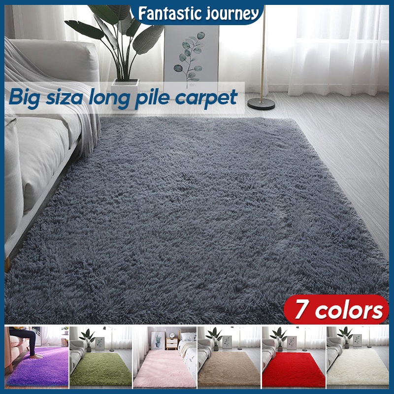 Big Siza Long pile carpet Fluffy Carpet Living Room rug Bedroom Carpet ...