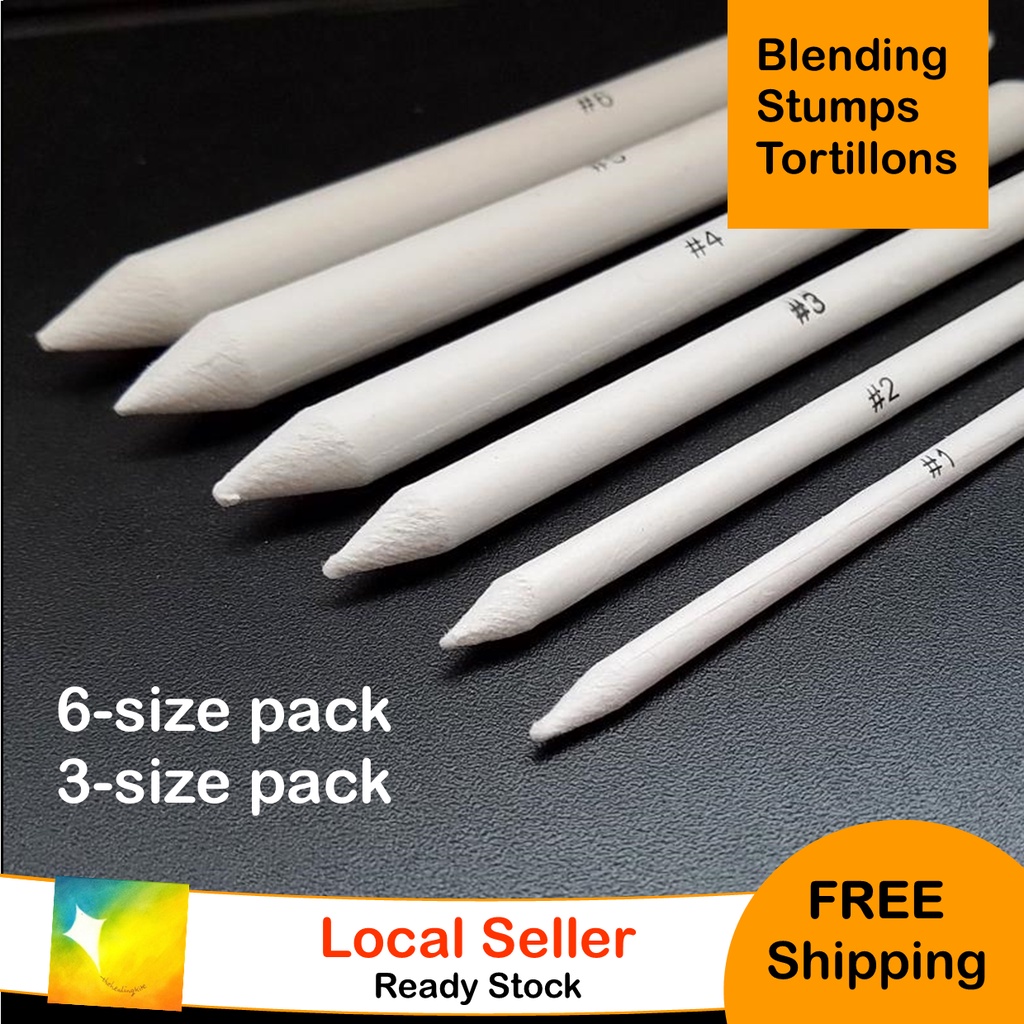 Blending Sticks - Tortillons - Paper Stumps - Sketching - Nagomi Pastel ...