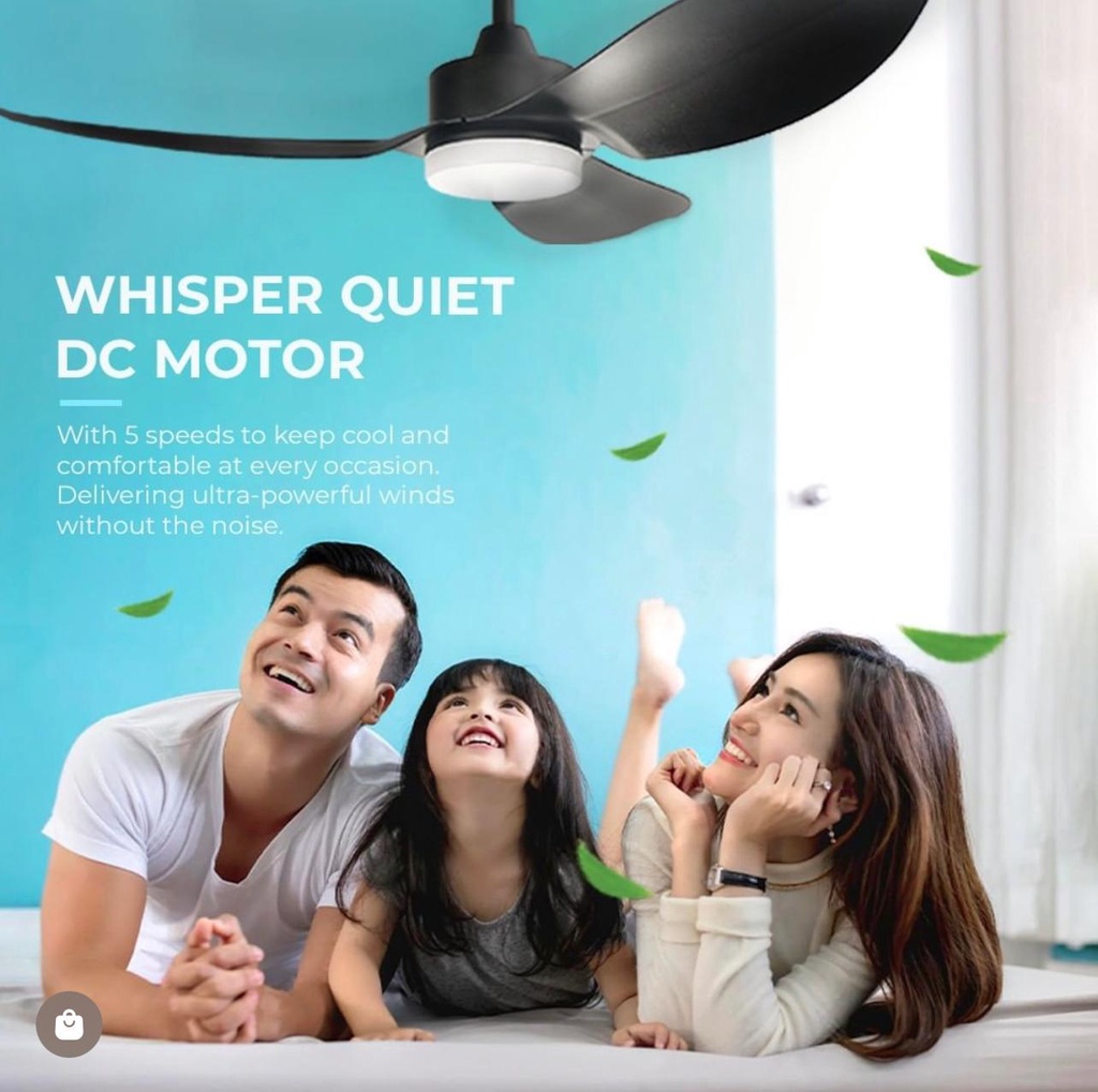 CASH ON DELIVERY MISTRAL 46" DC CEILING FAN 24W TRI-TONE LED LIGHT ...