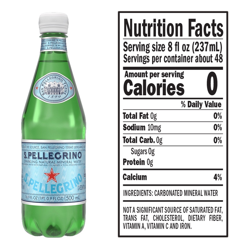 [CARTON] SAN PELLEGRINO Sparkling Mineral Water 500ML X 24 (P.E.T BOTTLE) | Shopee Singapore