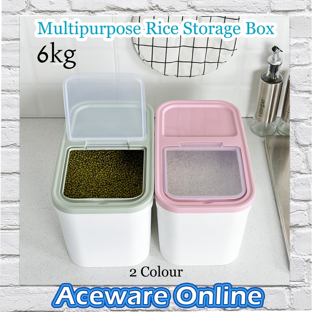 6057 6KG Rice Storage Container Rice Box Bucket Cereal Storage Box ...
