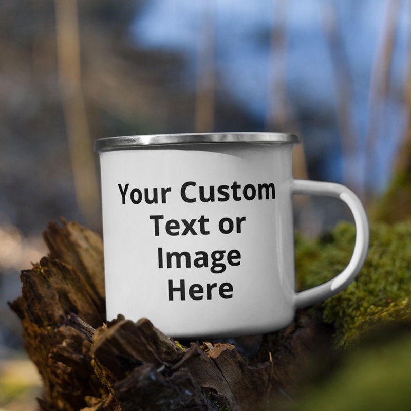 Customize Enamel Mug Cup Metal Enamel Campfire Cup (pls Contact Me for ...