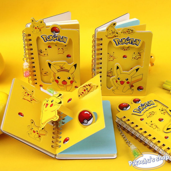 pokemon Pikachu Quicksand Bottle Notepad Notebook | Shopee Singapore