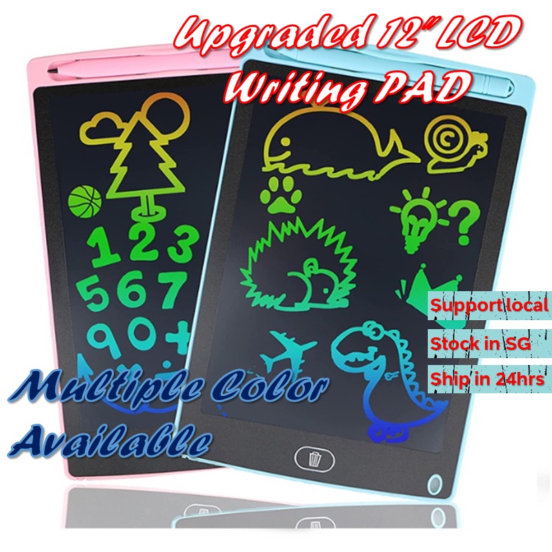 8.5/12 inch LCD Multicolor Pad Writing Tablet For Kids, Kids Drawing ...