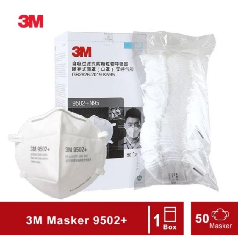 3m 9502+ N95 Particulate Respirator Mask - 1 Box (50 masks) | Shopee ...