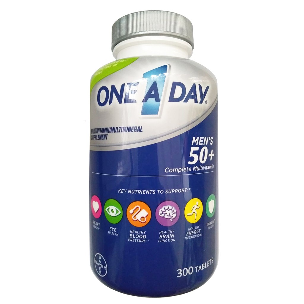 Multivitamins for MEN/Women over 50 Years Old ONE A DAY MEN 50+ Healthy Advantage 300 tablets ...