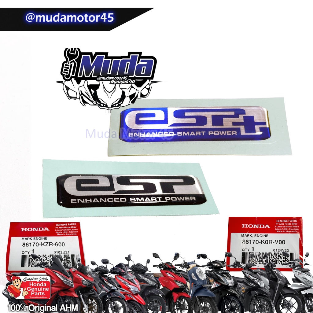 ESP STICKER ESP+ PLUS ADV PCX 160 MARK ENGINE 86170-KZR-600-K0R-V00 ...