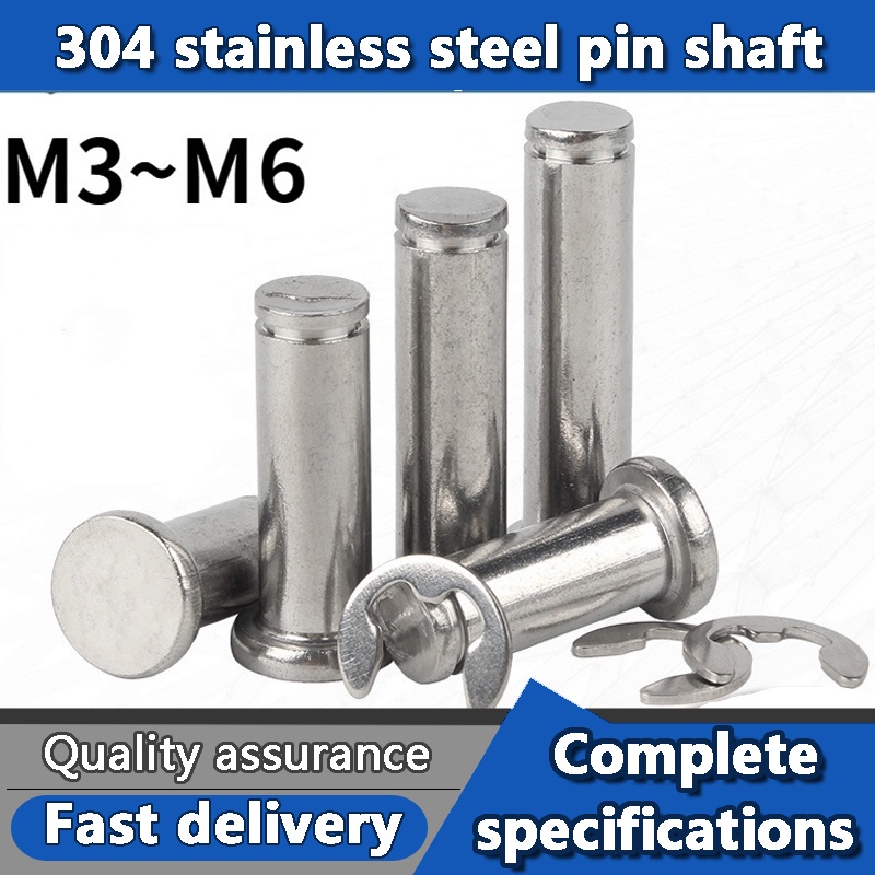 【Concessional rate】304 stainless steel pin shaft flat head grooved pin ...