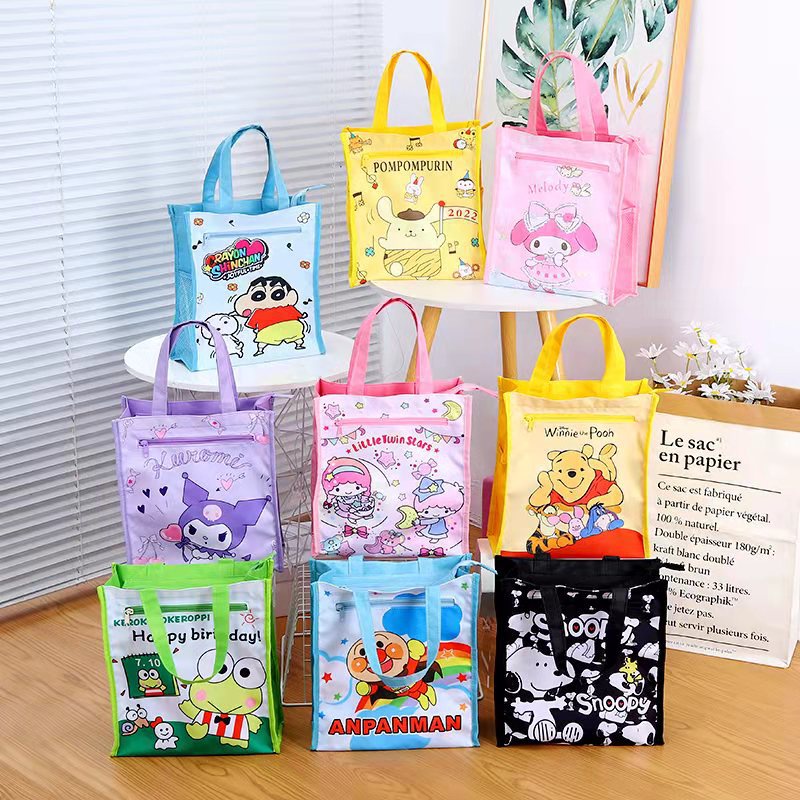 Large Document Holder with Handle Files Folder School Bag Double Zip ...