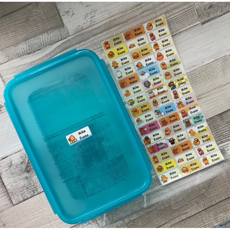 Duck School labels, Name Labels for school, name stickers, Cute, Ducks ...