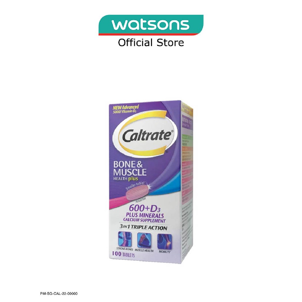 CALTRATE Bone & Muscle Health Plus 600+D3 Plus Minerals Triple Action ...