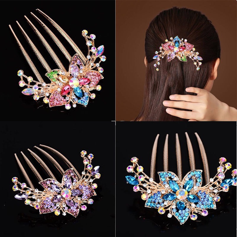 New Hair Accessories Five-tooth Comb All-match Plate Hairpin Alloy ...