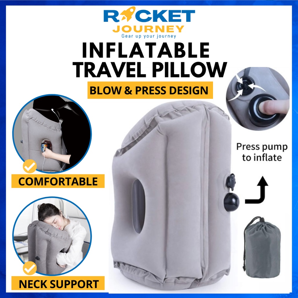 New Press Design Flocking PVC Neck Head Chin Support Cushion Travel ...