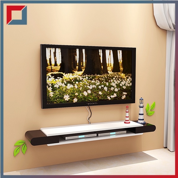Wall-mounted TV cabinet TV set-top box rack living room wall hanging ...
