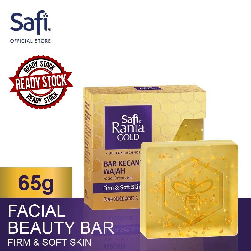 Safi Rania Gold Bar Facial Beauty 65g Exp 2024 | Shopee Singapore