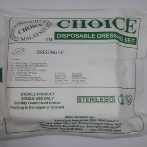 Choice disposable dressing set (2 forceps & 3 forceps) *Sabah & Sarawak ...