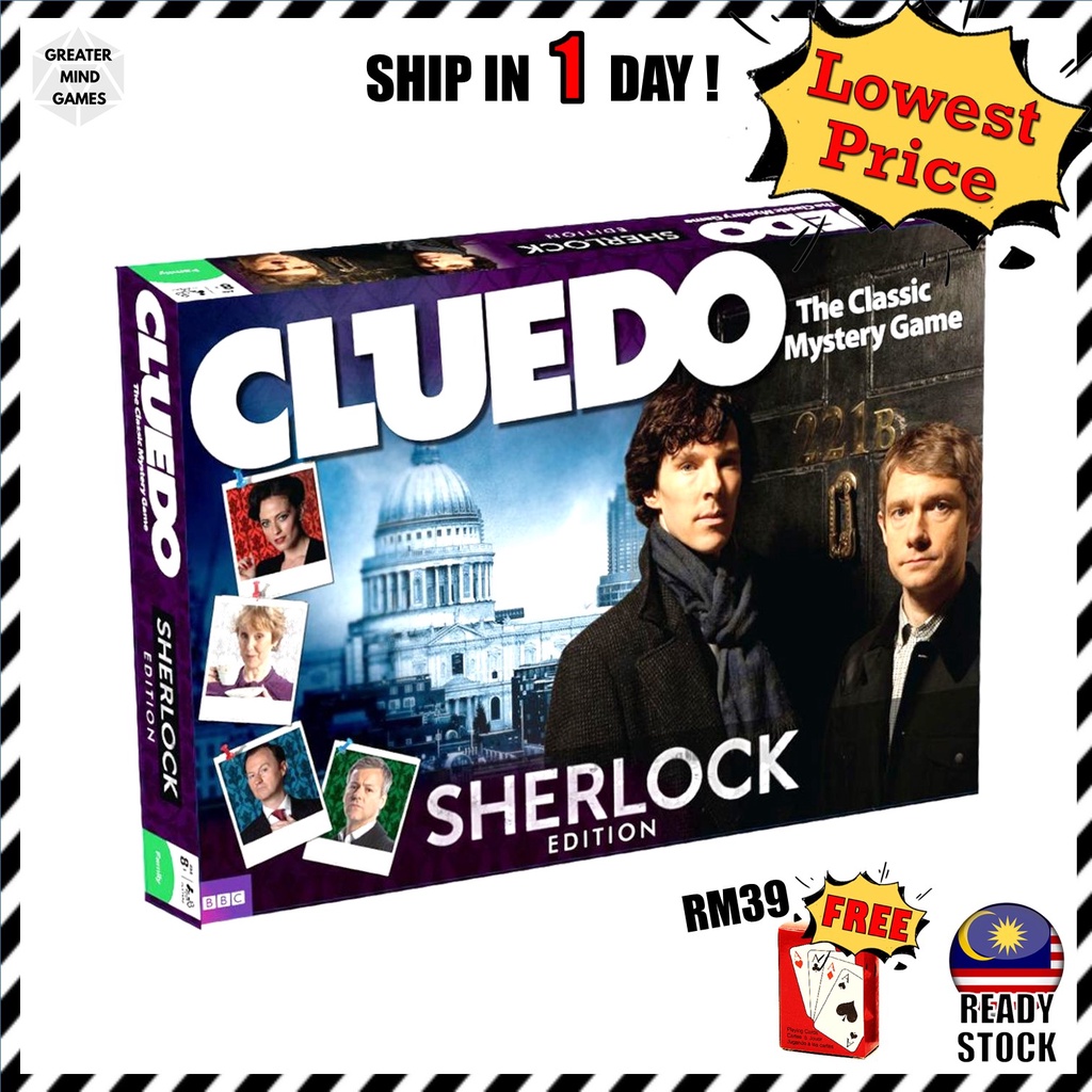 [Shop Malaysia] Cluedo Sherlock Holmes Board Games Card Games for Kids ...