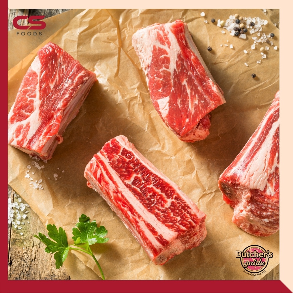 [Butcher's Guide] Beef Short Rib bone-in cut (USA) English cut | Shopee ...