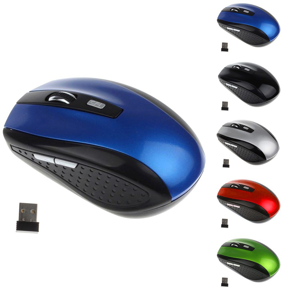 2.4G Wireless Mouse Portable Optical 6 Buttons 1200 DPI Mice For ...