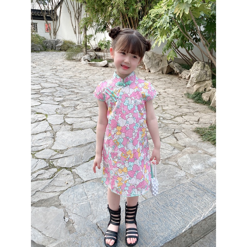 [SG Ready Stock] CS076 Girls Pink My Melody Bunny Traditional Chinese ...