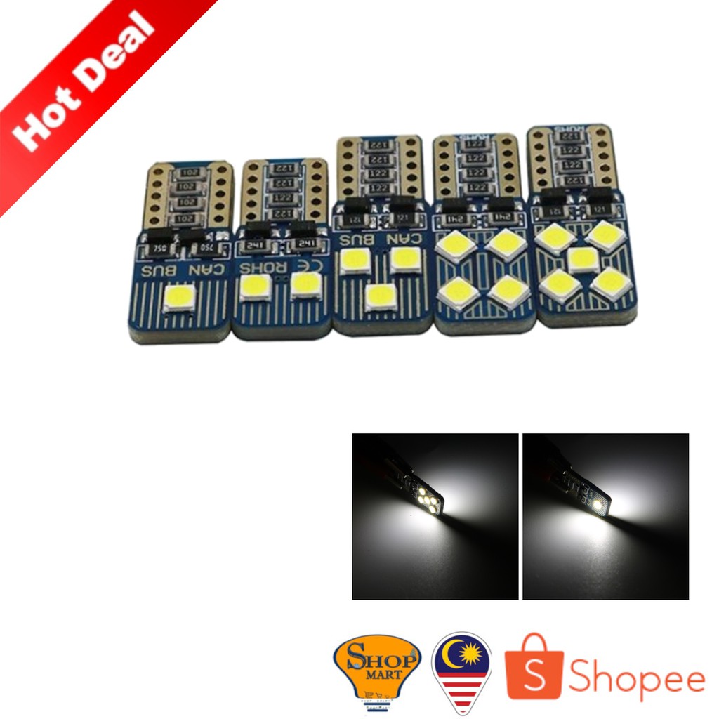 Car T10 Led Bulb Light Bulbs 3030 Wedge Light Persona New Saga VVT BLM ...