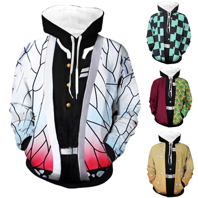 Japan Anime Demon Slayer:Kimetsu No Yaiba 3D Hoodie Sweatshirt Hooded ...