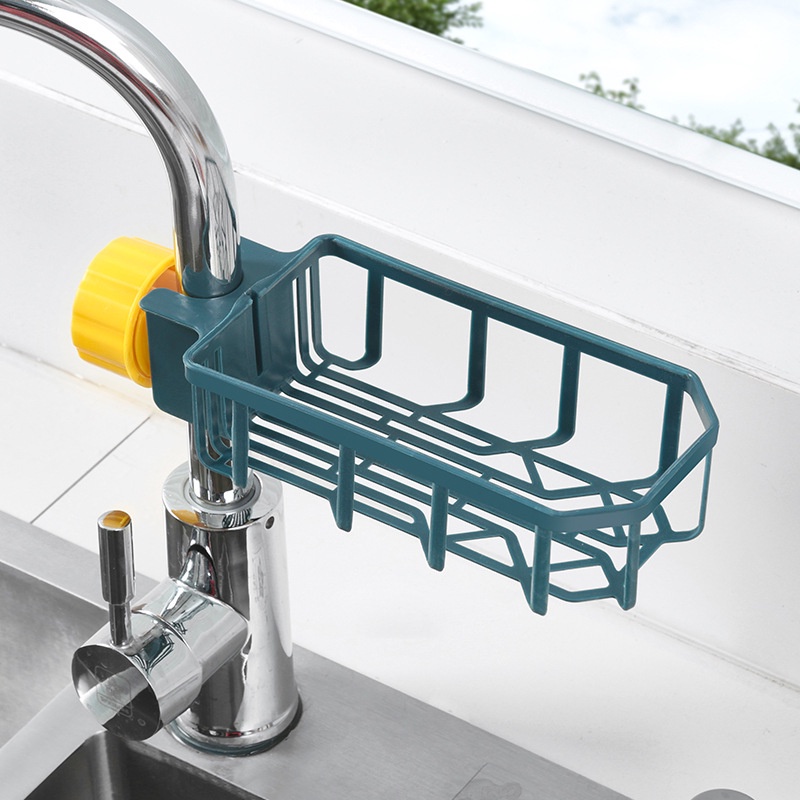 Ossayi Kitchen Sink Shelves Faucet Drain Racks Dishcloth Sponge Storage ...