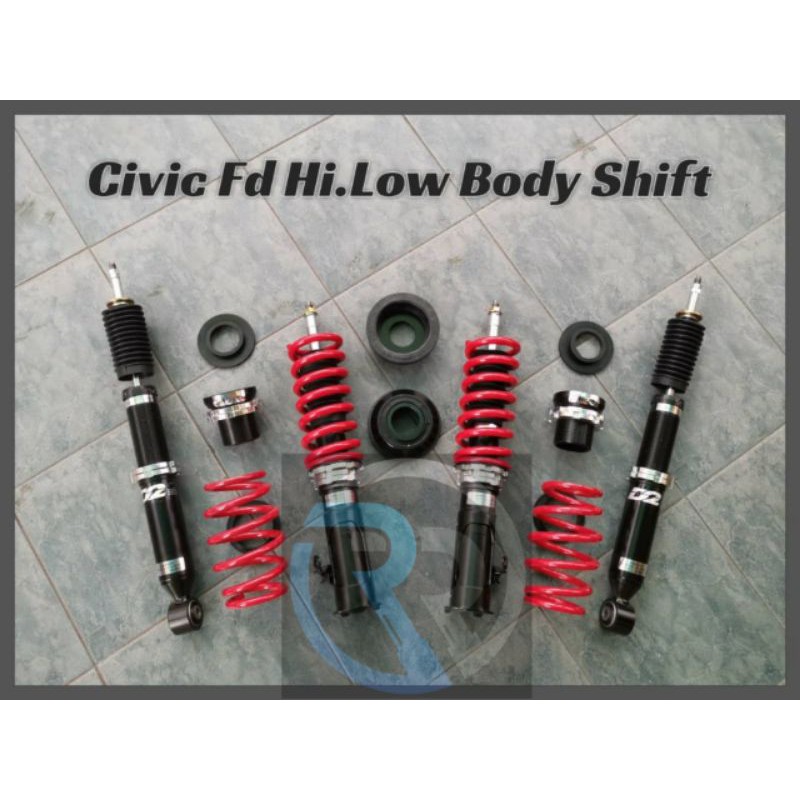 D2 Adjustable Hi low Bodyshift Honda Civic FD/Civic FB/Civic FC/Civic ...