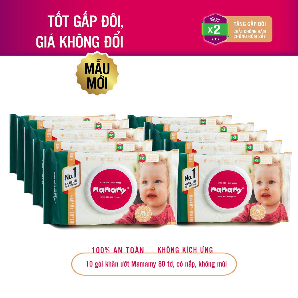 Set of 10 Mamamy 80 sheets wet towels (with lid) | Shopee Singapore