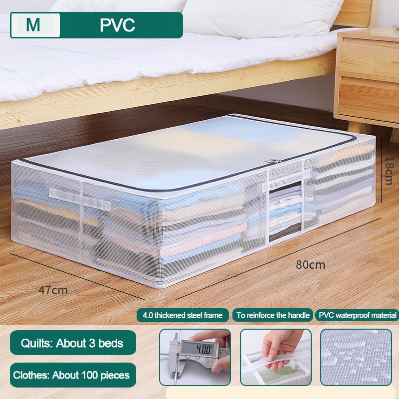 🚚 SG Seller🚚Large bed bottom storage box Dormitory Quilt Sorting Box ...