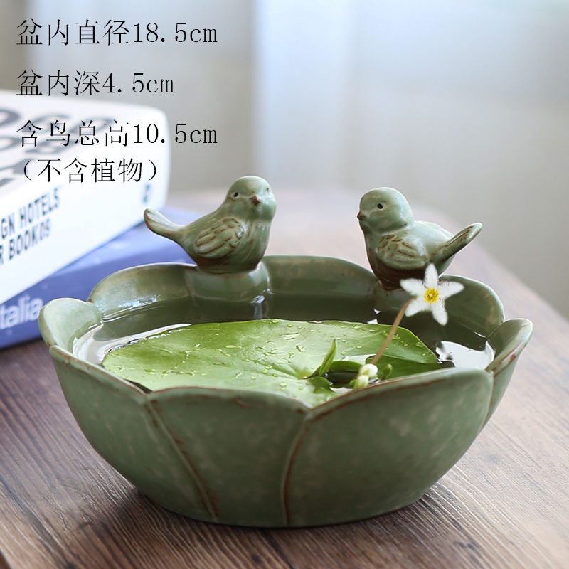 Large-caliber ceramic flowerpot, large water tank, lotus pot, lily bowl ...