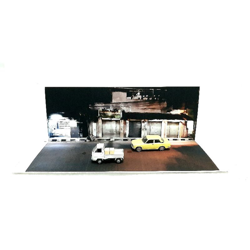 Road papercraft Diorama Dark scale 64Diorama Photography hot wheels ...