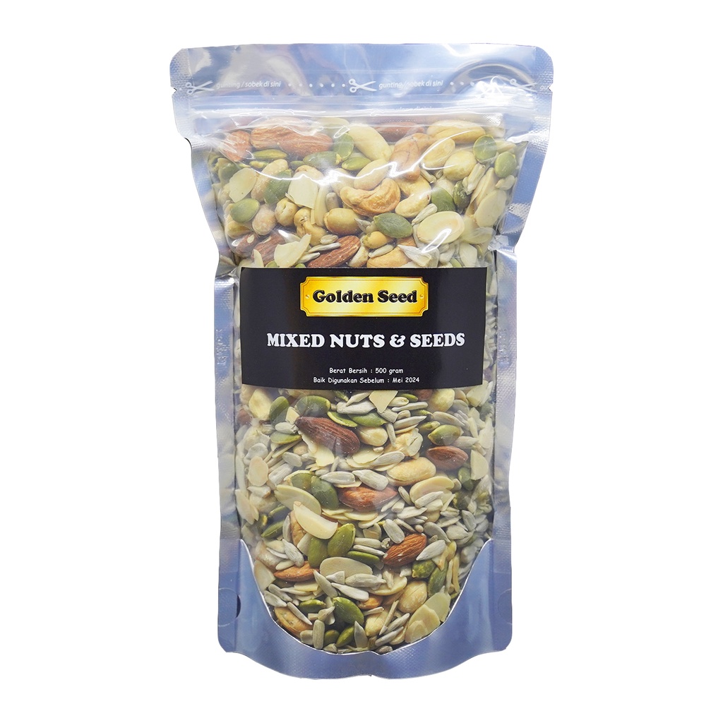 Trail mix GOLDENSEED 500GR/mixed nut ORGANIC 500 GR/roasted mixed nut ...