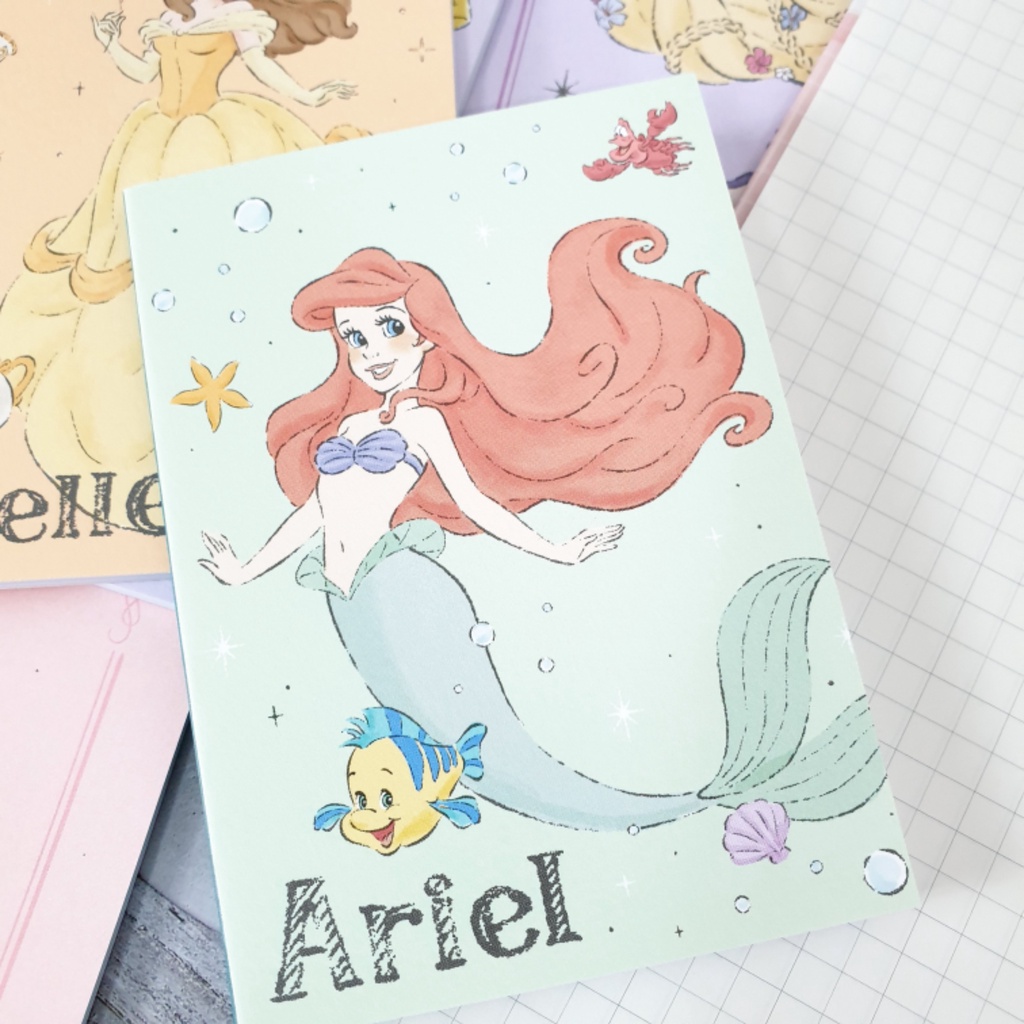 Disney Princess Pocket Notebook 5pcs Little Snow White The Mermaid ...