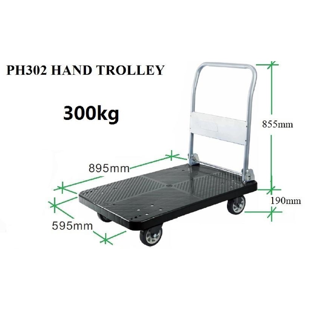 {SG In-Stock}Hand Trolley Loading Weight 300kg Foldable Trolley/Hand ...