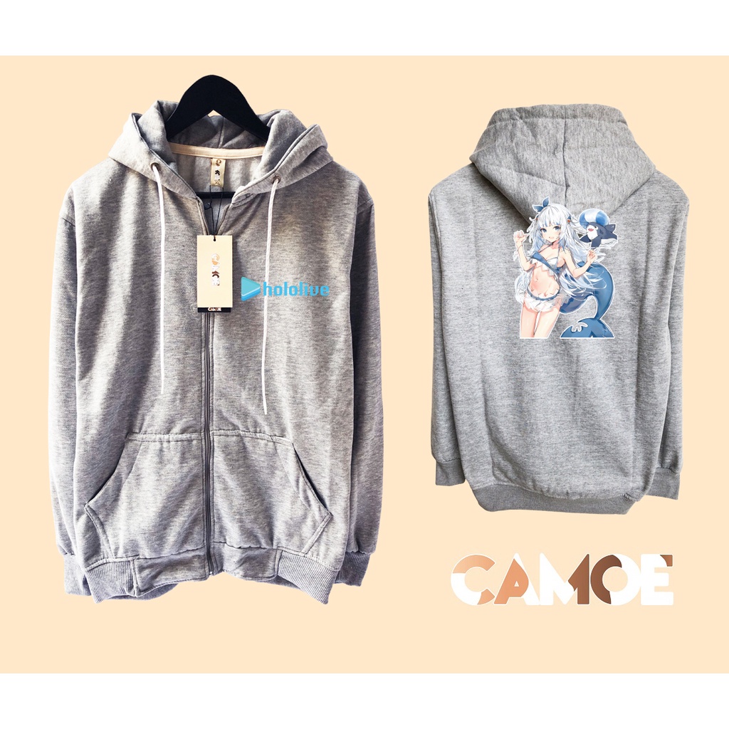 Vtuber Hololive Gawr gura Swimsuit Zipper Hoodie Jacket | Shopee Singapore